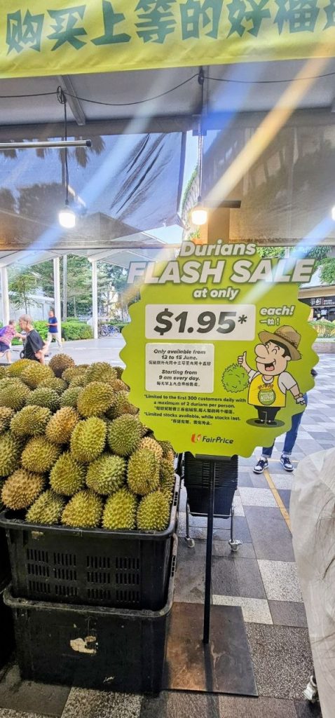 FairPrice Running $1.95 Durian Flash Sale Across 3 Weekends This Durian ...