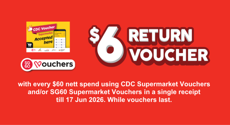Lobang: FairPrice Giving Away S$6 Return Vouchers With CDC And SG60 ...