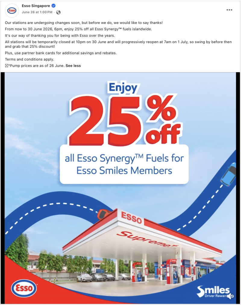Esso Is Giving 25% Off All Synergy Fuels Till 30 June — Stack eVouchers ...
